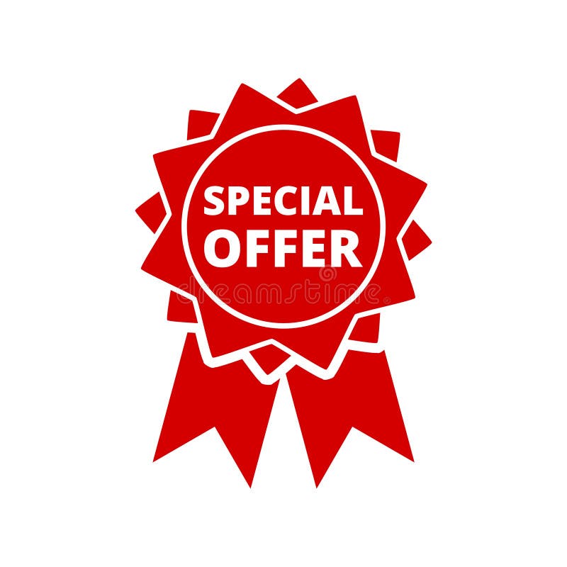 Special Offer Gold And Blue Medal Icon Stock Vector - Illustration of ...