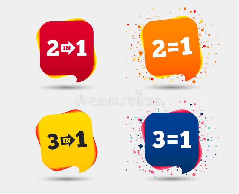 Special Offer Icons. Take Two Pay for One Sign. Stock Vector ...