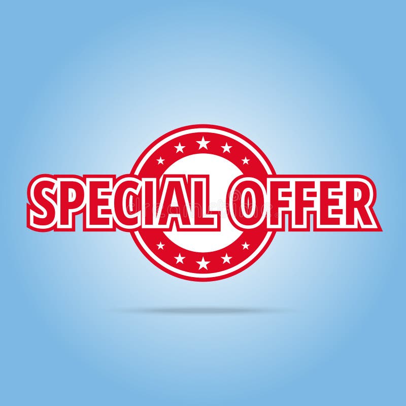 Special Offer Label. Red Color, on White Stock Vector - Illustration of ...