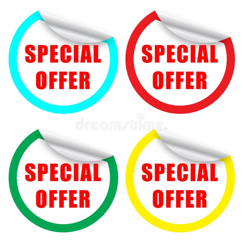 Spring offer stickers. stock vector. Illustration of pink - 23300127