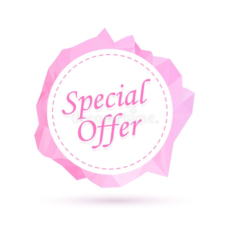 Special Offer, Pink Label. Vector Illustration Stock Illustration ...