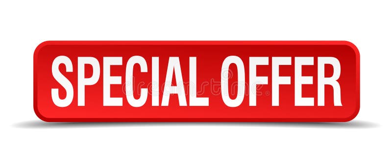 Special Offer Red 3d Square Button Stock Vector - Illustration of ...