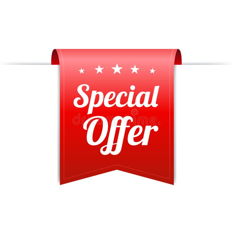 Special Offer Red Label stock vector. Illustration of sale - 199091323