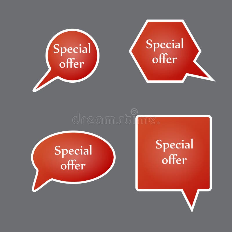 Special Offer Sign Set. Sale Symbol Stock Vector - Illustration of logo ...