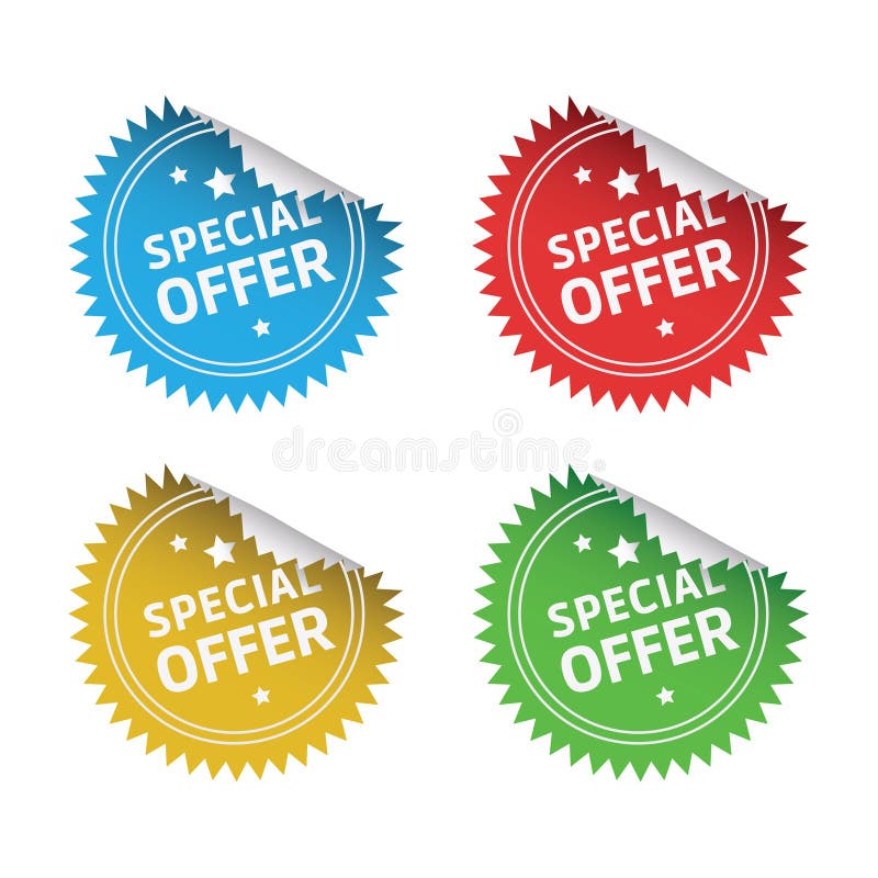Special Offer Sticker stock vector. Illustration of offer - 197110979