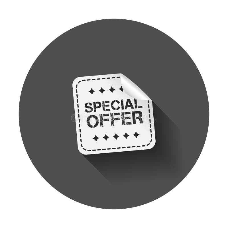 Special Offer Sticker. Black and White Vector Illustration. Stock ...
