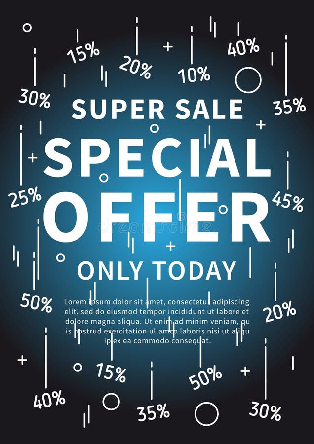 Special Offer Super Sale only Today Vector Banner Stock Vector ...