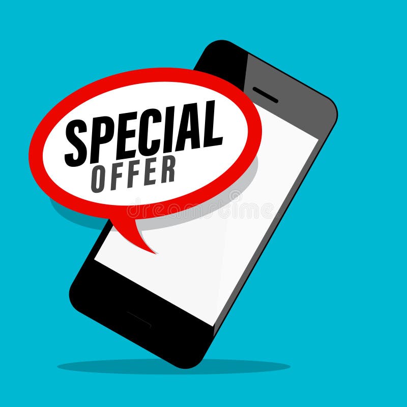 Offer Screen Shows Promotional Discounts Stock Illustration ...