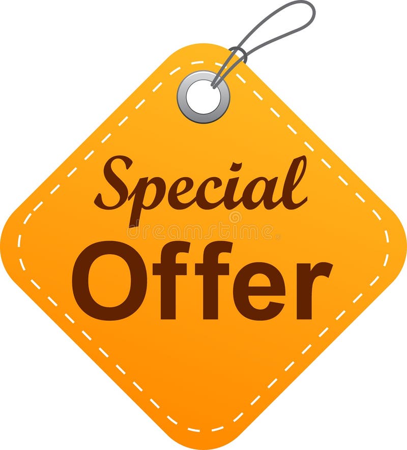 Special Offer Tag Label Orange Stock Illustration - Illustration of ...