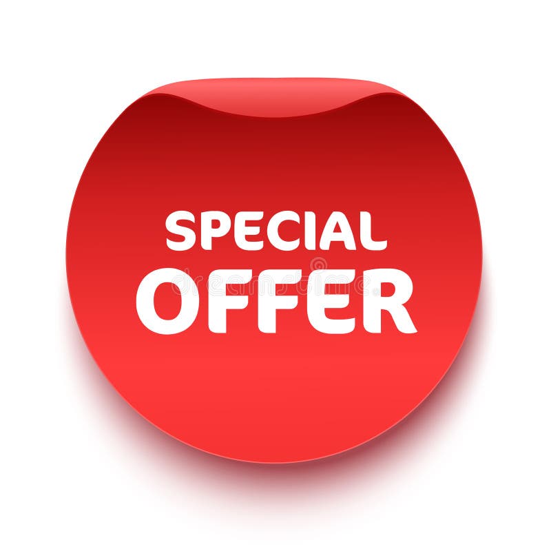 Special Offer Tag. Red Discount Label Stock Vector - Illustration of ...