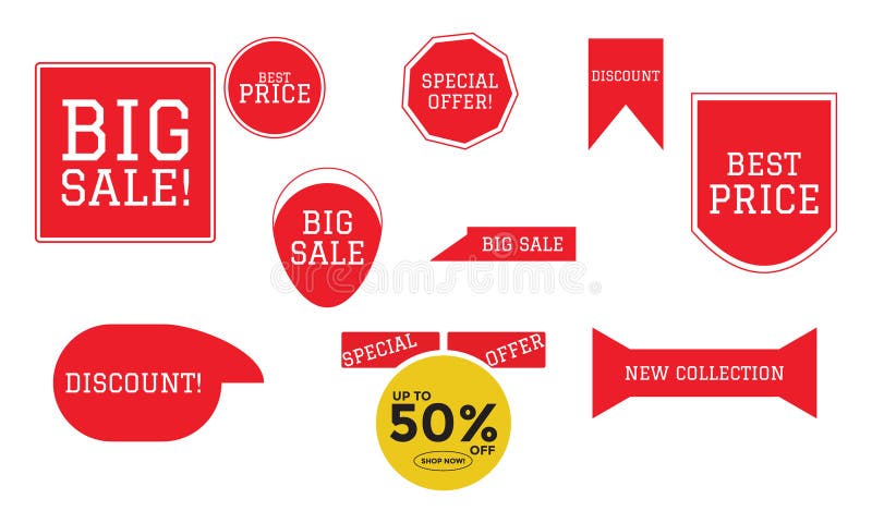 Special Offer Tag Vector Collection. Stock Vector - Illustration of ...