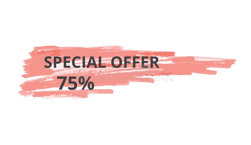 Special Offer Text Inscription on Marker Scribble Stroke Realistic ...