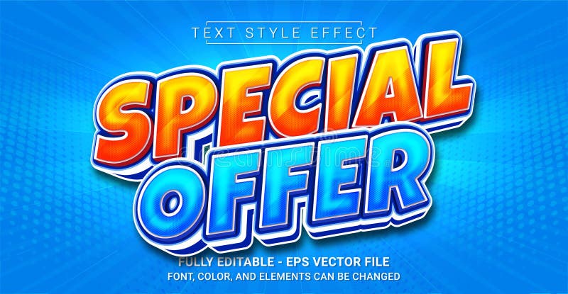 Special Offer Text Style Effect. Editable Graphic Text Template Stock ...