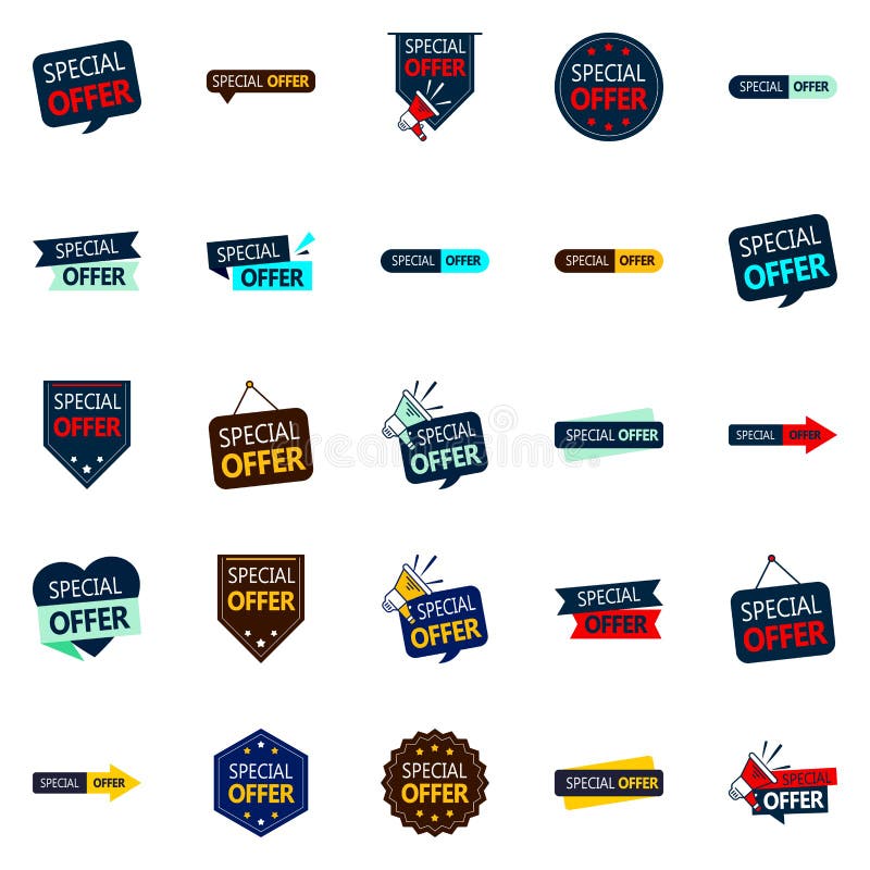 Special Offer 25 Unique Vector Designs for Marketing and Sales Stock ...