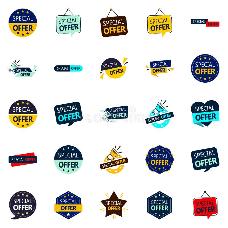 Special Offer 25 Unique Vector Designs for Marketing and Sales Stock ...