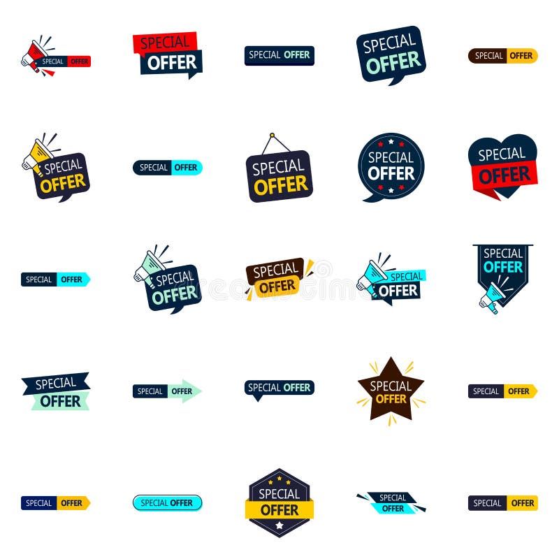 Special Offer 25 Unique Vector Designs for Marketing and Sales Stock ...