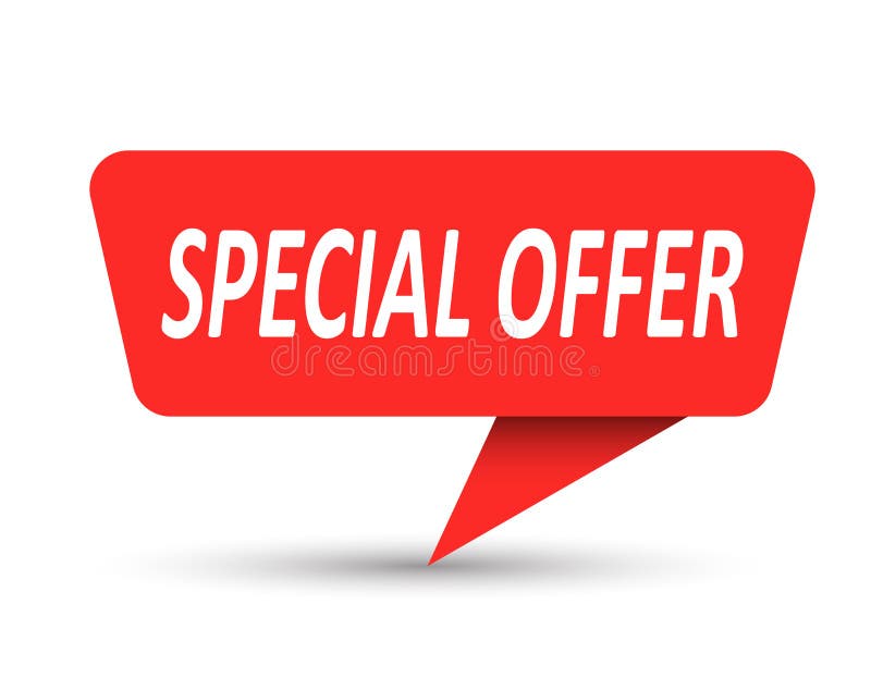 SPECIAL OFFER. Vector Banner, Pointer, Sticker, Label or Speech Bubble ...