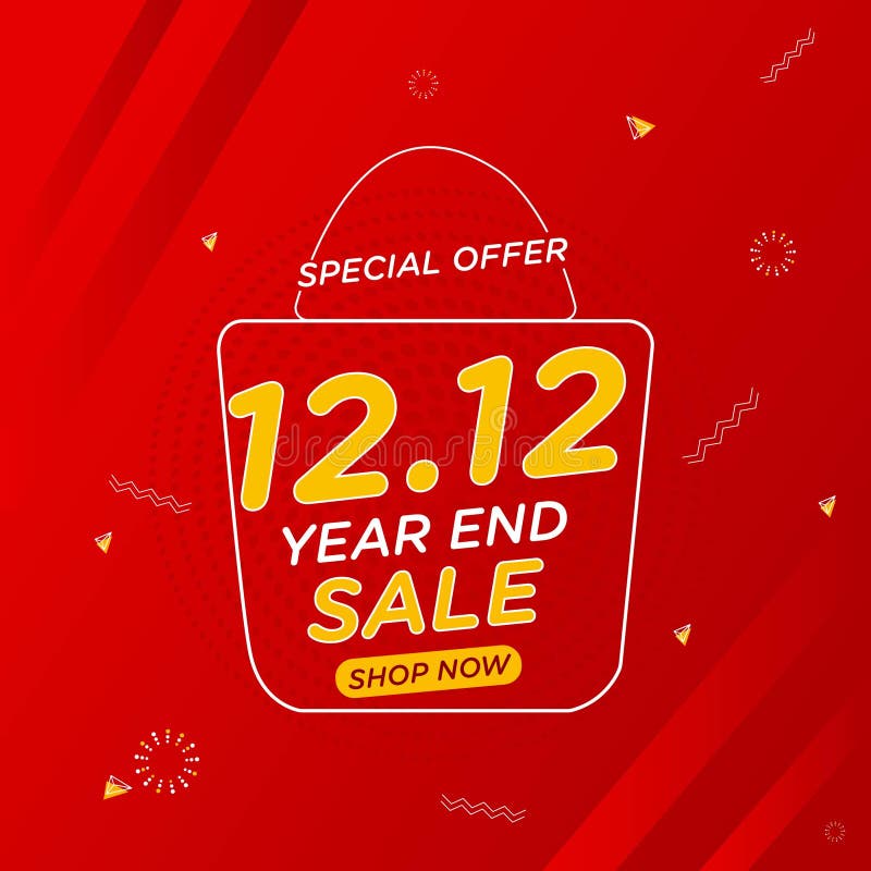 Special Offer Year End Sale Banner Design Stock Vector - Illustration ...