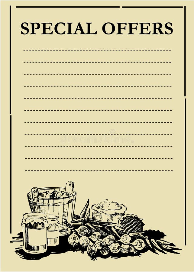 Special Offers PriceBoards stock vector. Illustration of pickles - 7628855