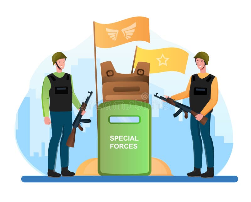 Special Operations Forces Set Flag on Occupied Stock Vector ...