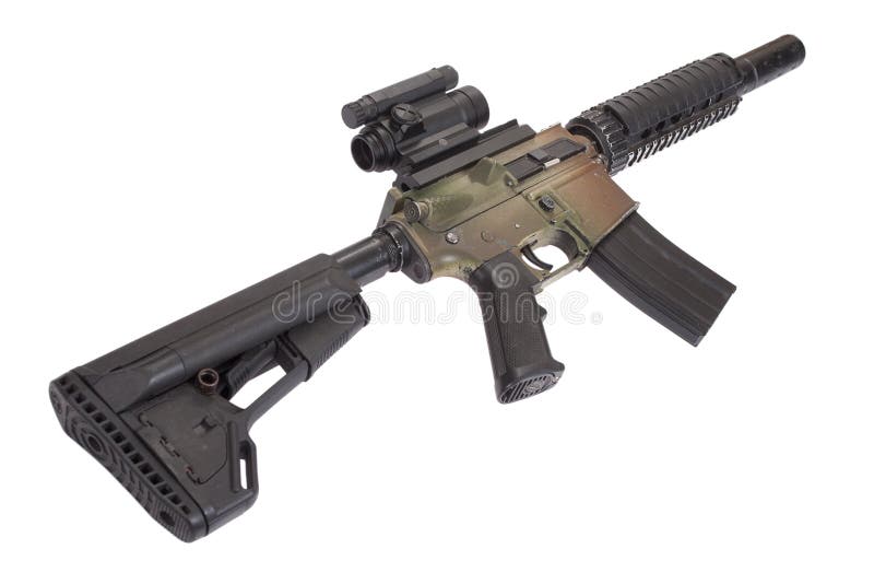 Special Operations Forces Combat Assault Rifle Isolated Stock Image ...