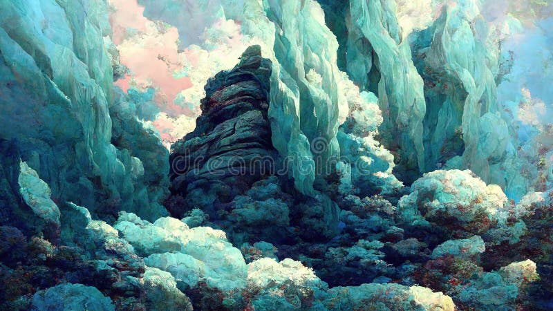 A Special Part To Go To Atlantis, a Rock Under Water, Ai Generated ...