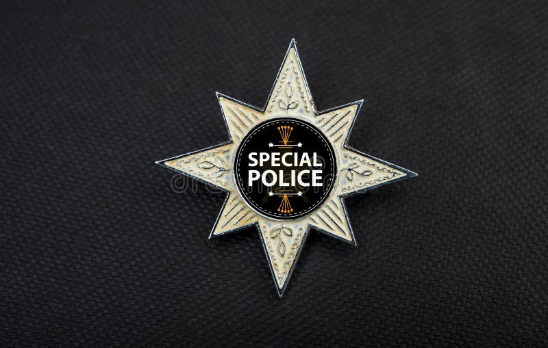 Special Police Badge with Space Close Up View Stock Image - Image of ...