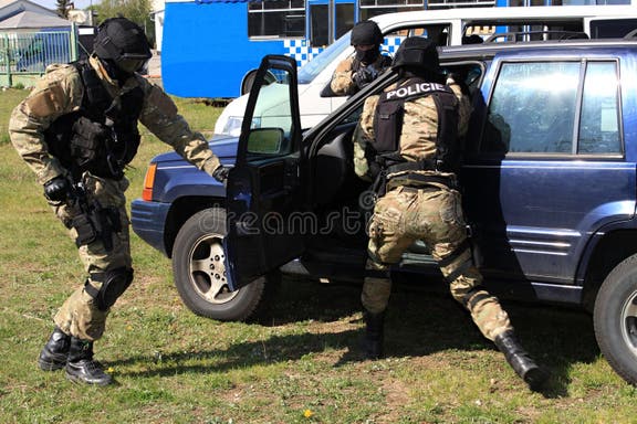 Special Police Commandos Arrest a Terrorist Stock Image - Image of ...