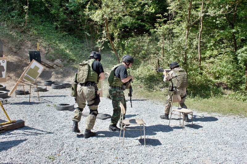 Special Police Unit in Training Stock Image - Image of action, school ...