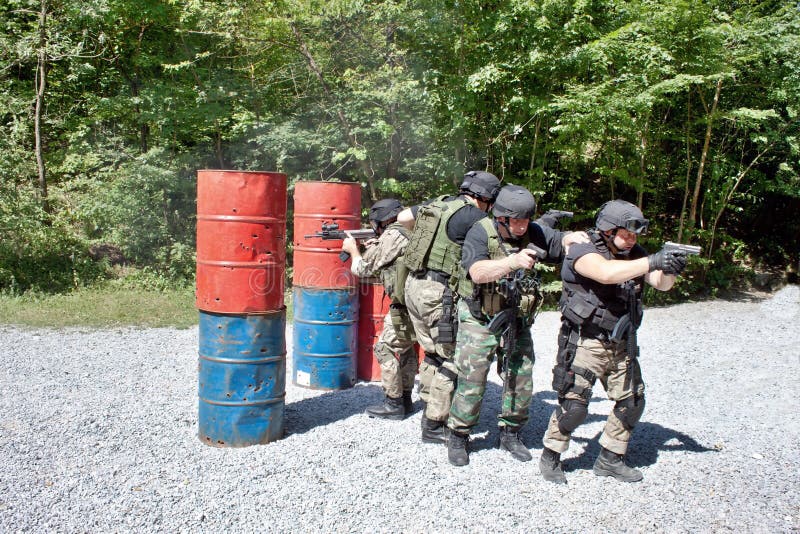 Special Police Unit in Training Stock Photo - Image of pistol, soldier ...