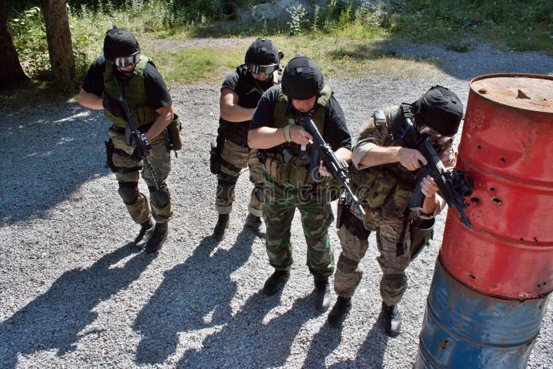 Special Police Unit in Training Stock Photo - Image of maniac, killer ...