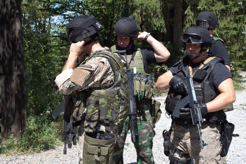 Special Police Unit in Training Stock Image - Image of guard ...