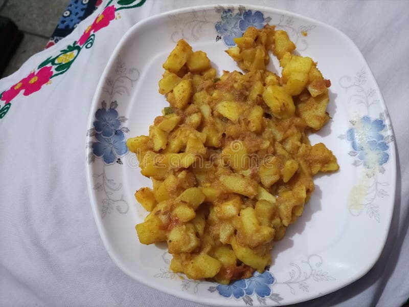 Special Potato Recipe Cooked in Black Pepper and Lemon Stock Image ...