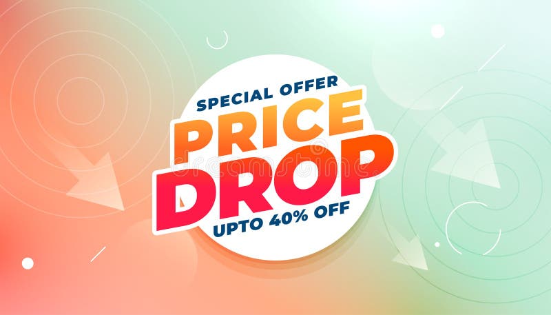 Special Price Drop Offer Banner with Discount Details Stock Vector ...