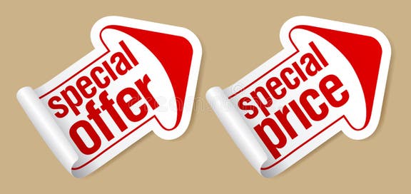 Special price stickers. stock vector. Illustration of sale - 18638536