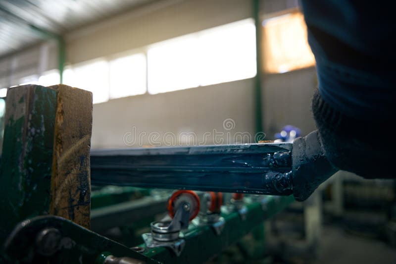 Window Production Master in a Workshop at His Workplace Stock Image ...
