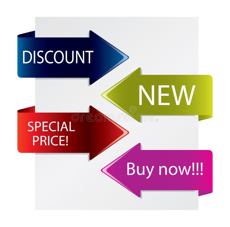 Special promotion arrows stock illustration. Illustration of discount ...
