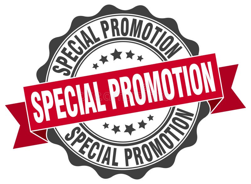 Special promotion stamp stock vector. Illustration of sign - 87353801
