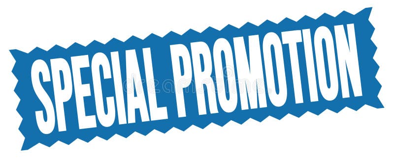 SPECIAL PROMOTION Text Written on Blue Stamp Sign Stock Illustration ...