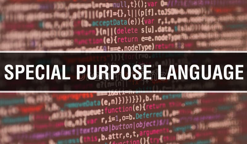 Special Purpose Language Text Written On Programming Code Abstract Technology Background Of