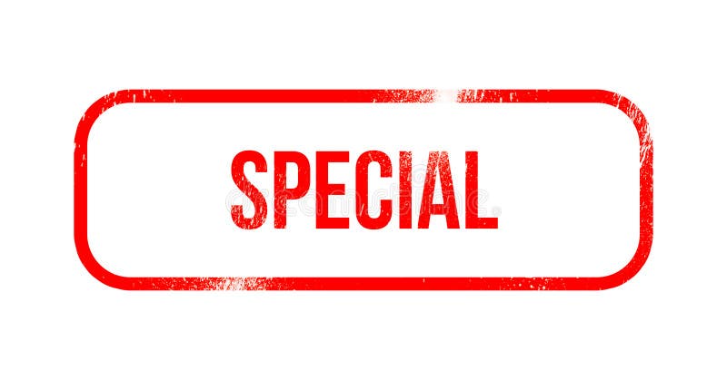 Special - Red Grunge Rubber, Stamp Stock Illustration - Illustration of ...