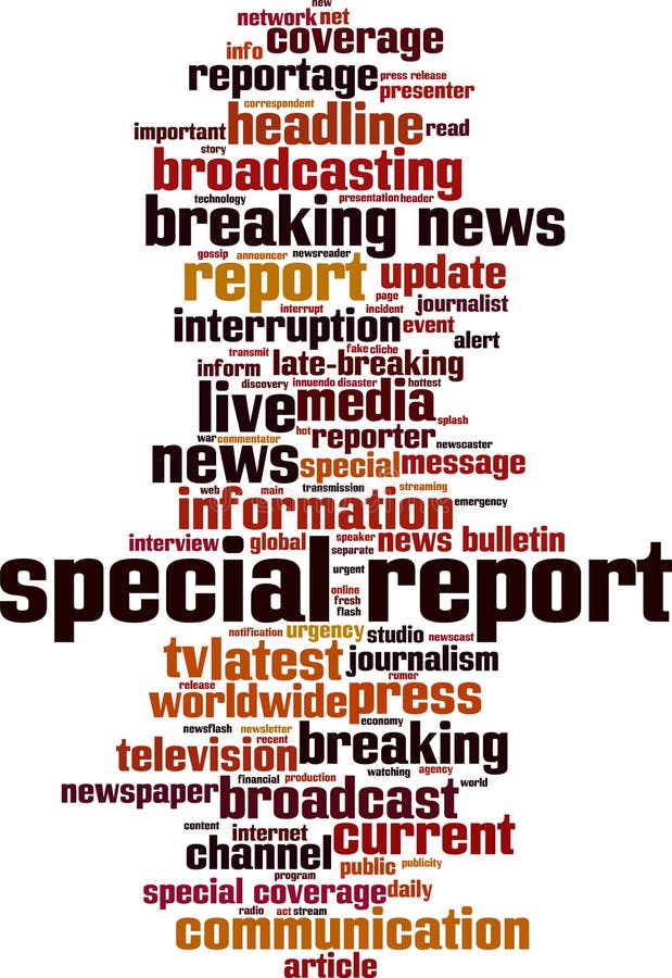 Special report word cloud stock vector. Illustration of report - 283479596