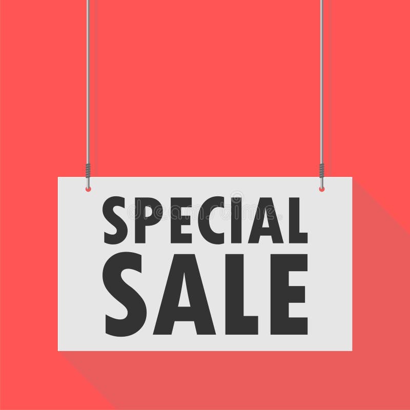 Special sale Hanging Sign stock vector. Illustration of label - 97315797