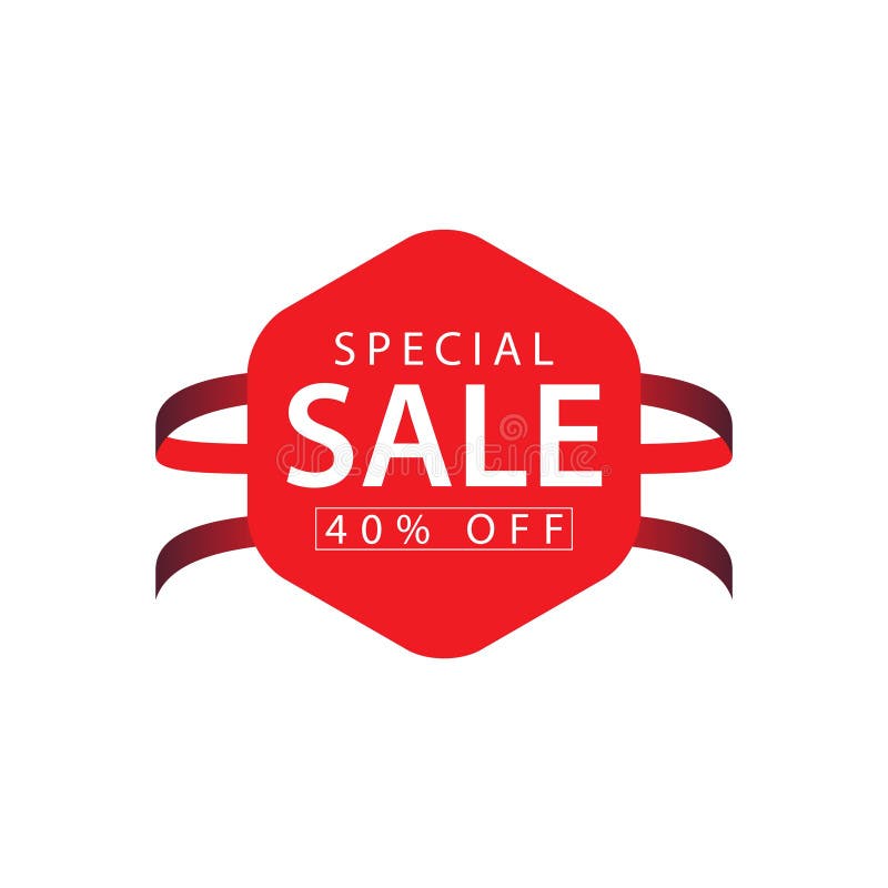 Special Sale 40 Off Vector Template Design Illustration Stock Vector ...