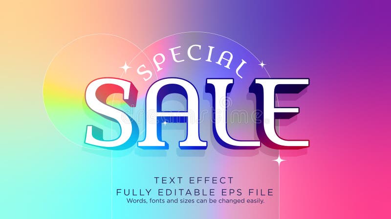 Special Sale Serif Text Effect Font Type Stock Illustration ...