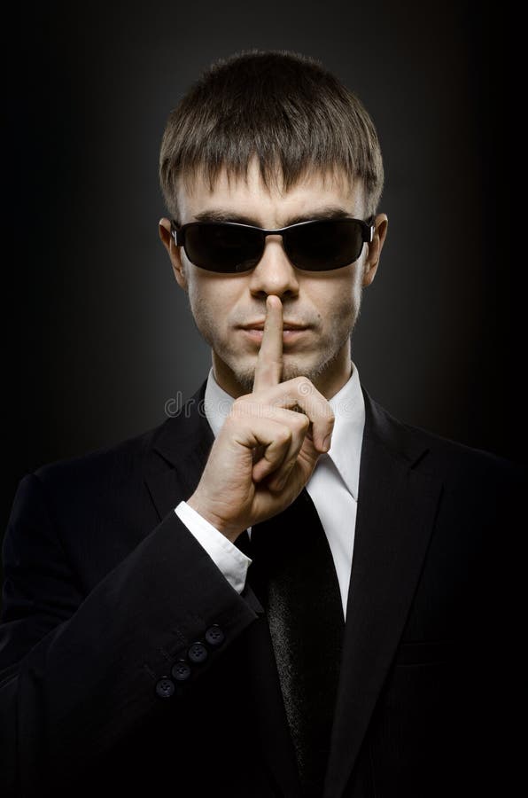 Special-service agent stock image. Image of mournful - 26559121
