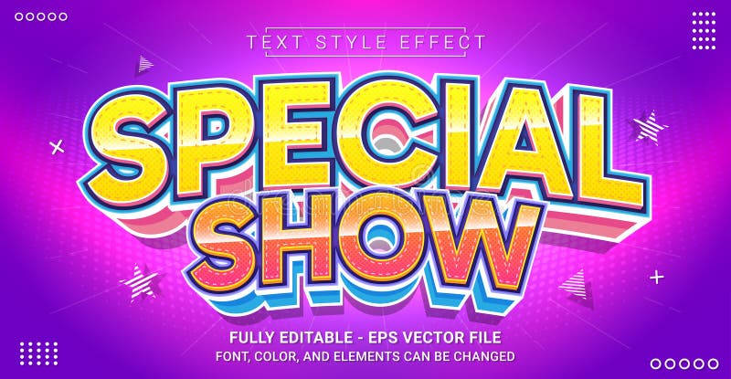 Special Show Text Style Effect. Editable Graphic Text Template Stock Vector - Illustration of ...