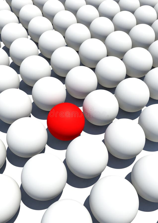 Special Single Red and White Ball Stock Illustration - Illustration of ...