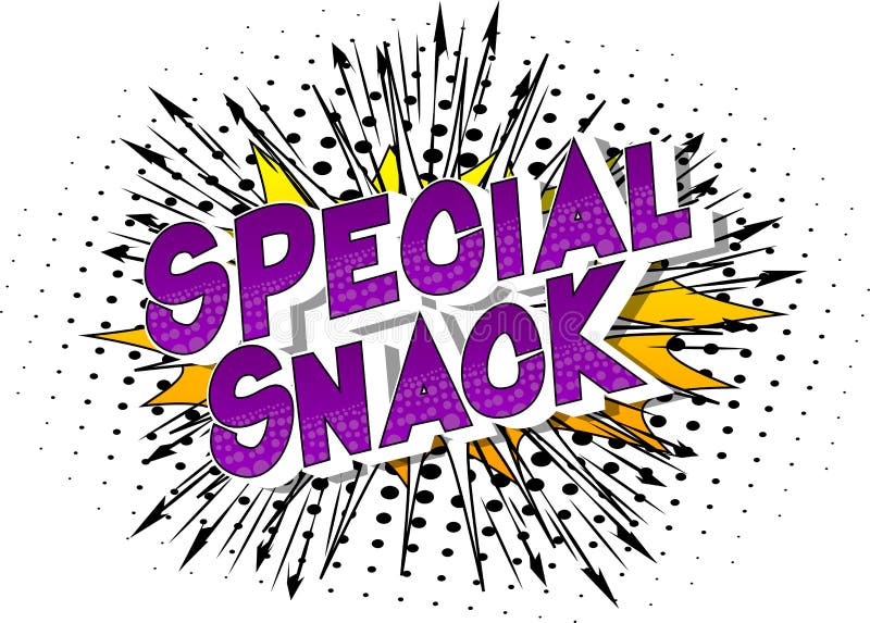 Snack - Comic Book Style Words. Stock Vector - Illustration of potato ...