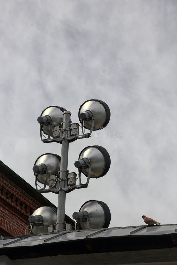 Special Spotlight for Architectural Lighting of Buildings on Roof Stock ...